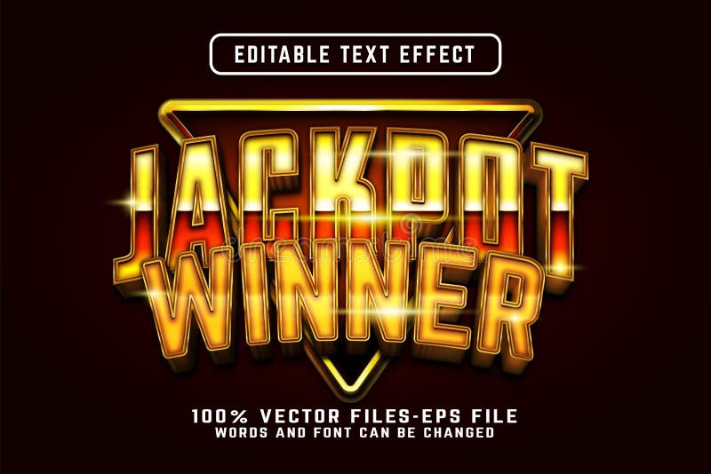 Jackpot Winner 3d Text Effect Premium Vectors Stock Vector ...