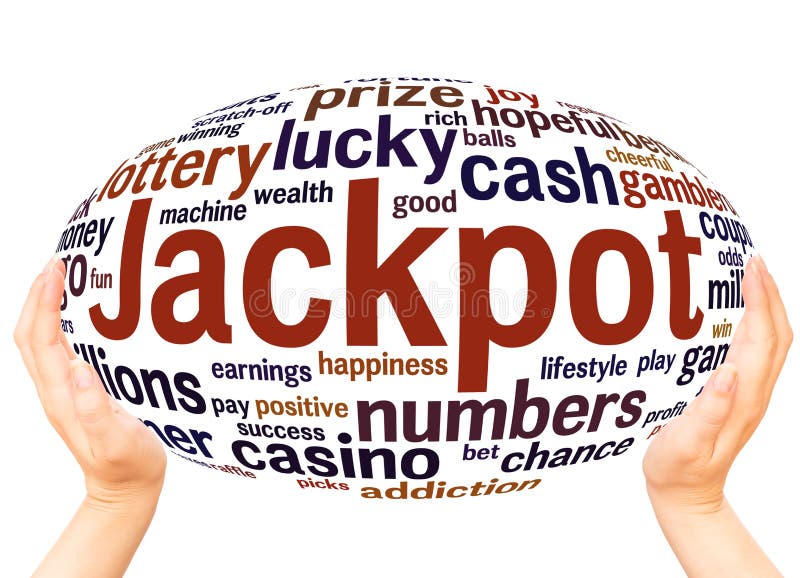 Jackpot Word Cloud Hand Sphere Concept Stock Illustration ...