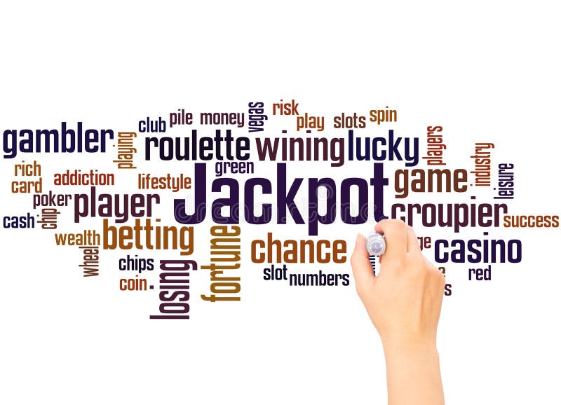 Jackpot Word Cloud Hand Sphere Concept Stock Illustration ...