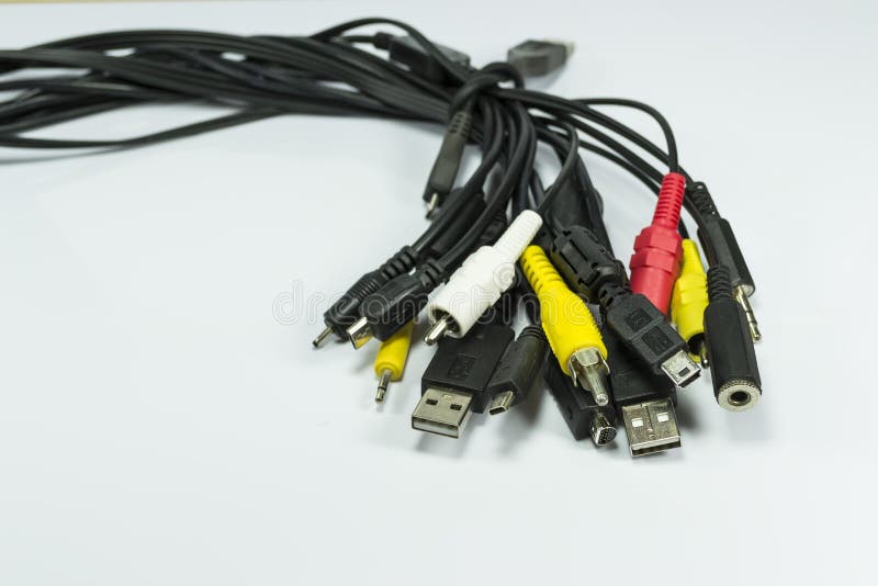 Jacks and Plugs for Communication Stock Image - Image of micro, detail ...
