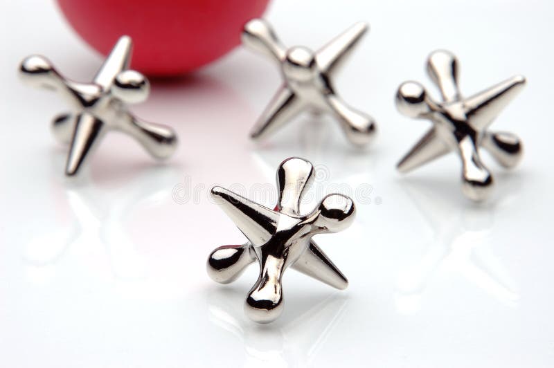 Ball and jacks stock image. Image of ball, colorful, closeup - 16339523