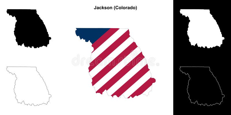 Jackson outline map stock vector. Illustration of icon - 323856564