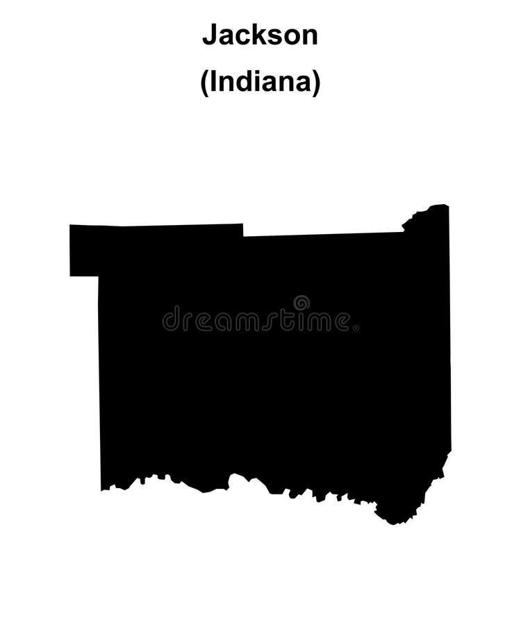 Jackson outline map stock illustration. Illustration of template ...