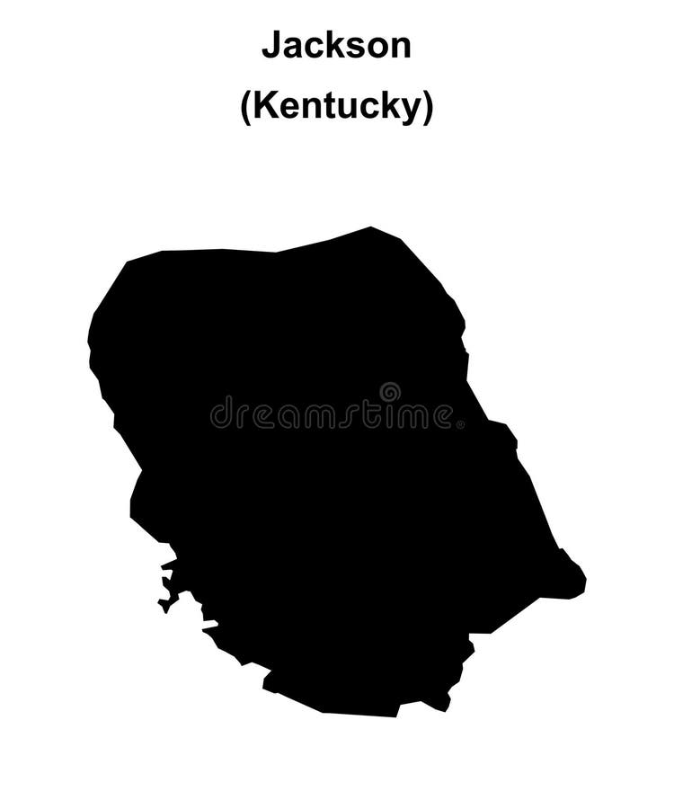 Jackson outline map stock vector. Illustration of counties - 361598130