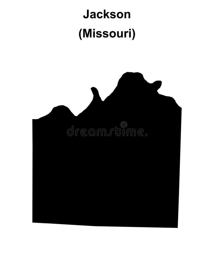 Jackson outline map stock vector. Illustration of county - 361614516