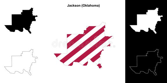 Jackson outline map stock vector. Illustration of county - 324062728