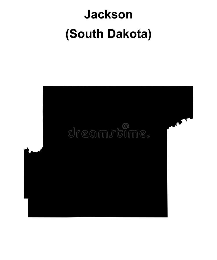 Jackson outline map stock vector. Illustration of counties - 361759045