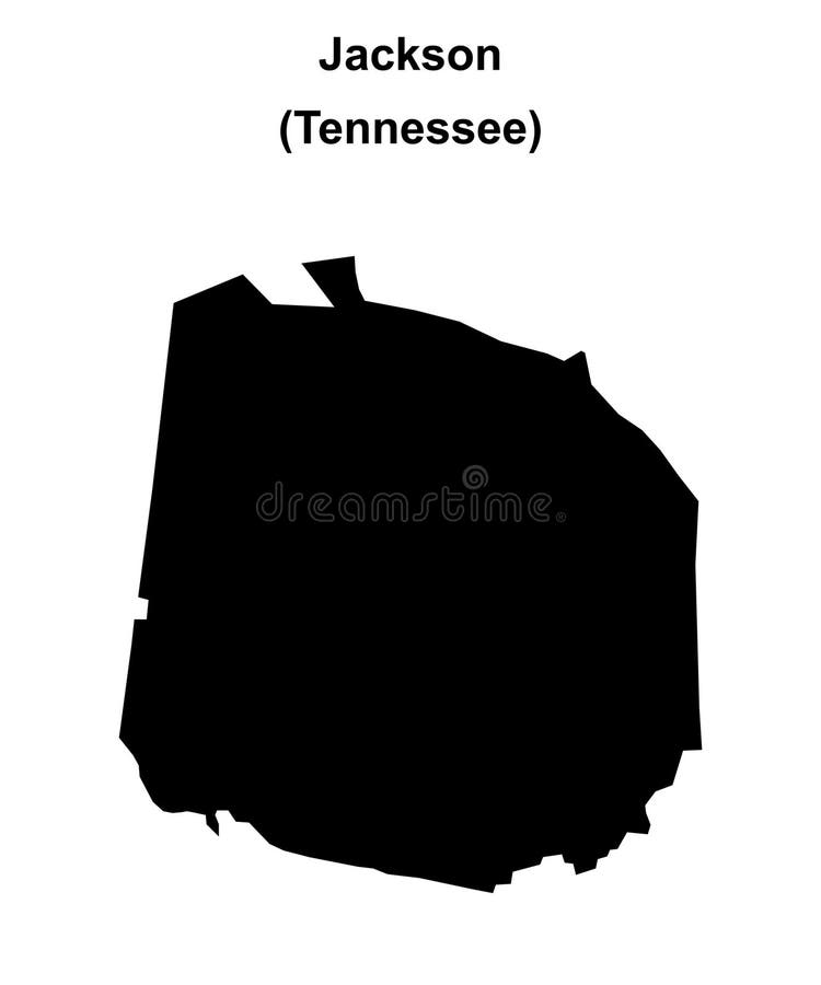 Jackson outline map stock illustration. Illustration of shape - 361761382