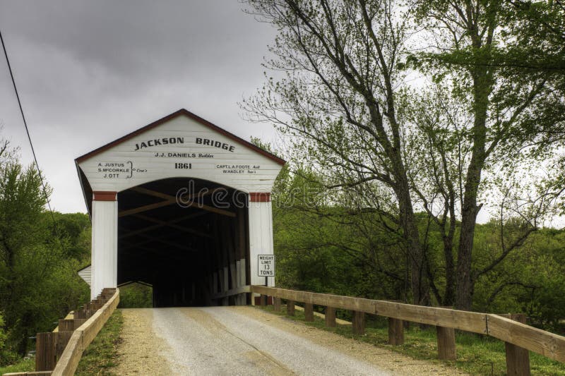 Jackson Covered Bridge in Indiana, United States Editorial Photo ...