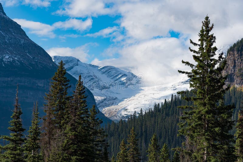 Jackson Glacier Overlook stock photo. Image of snow - 101573342