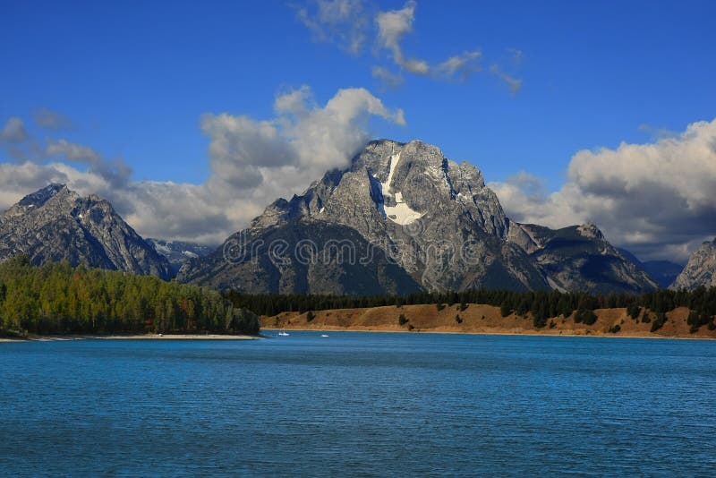 Jackson Lake stock image. Image of blue, fall, summer - 9023805