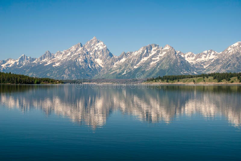 Jackson Lake, Grand Teton National Park Stock Photo - Image of rocks ...