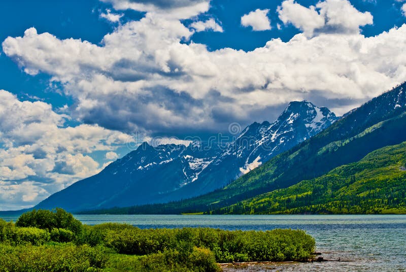 Jackson Lake Landscape stock image. Image of travel, calm - 23720845