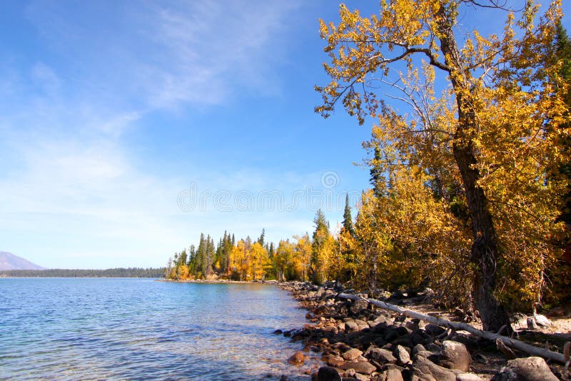 Kayaking Jackson Lake in Grand Teton National Park Stock Image - Image ...