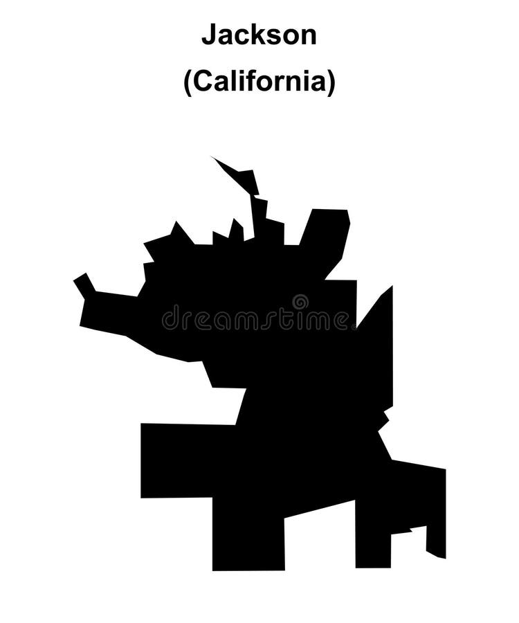 Jackson outline map stock vector. Illustration of isolated - 386061290