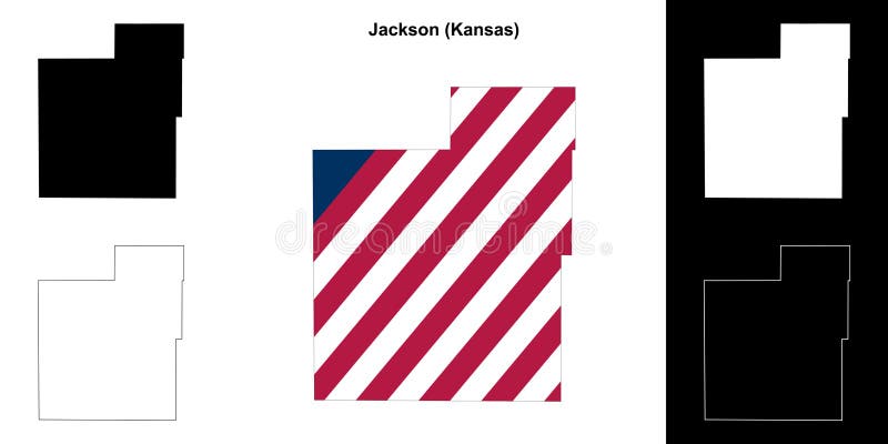 Jackson outline map stock vector. Illustration of template - 323908874