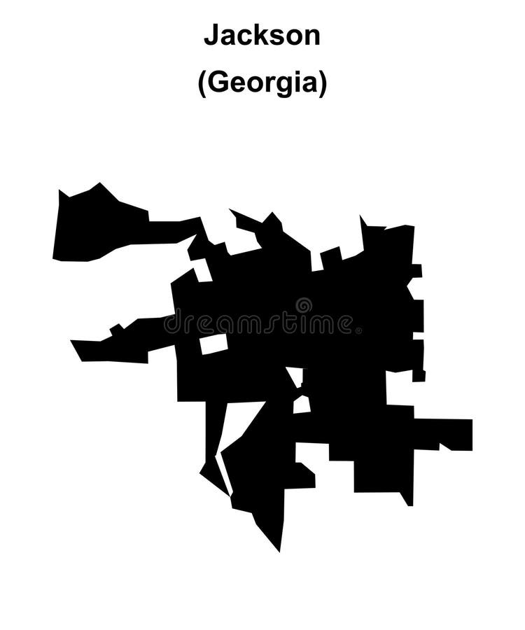 Jackson outline map stock vector. Illustration of outline - 387023156