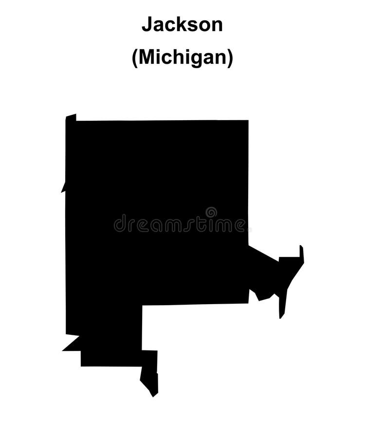 Jackson outline map stock vector. Illustration of empty - 357339672