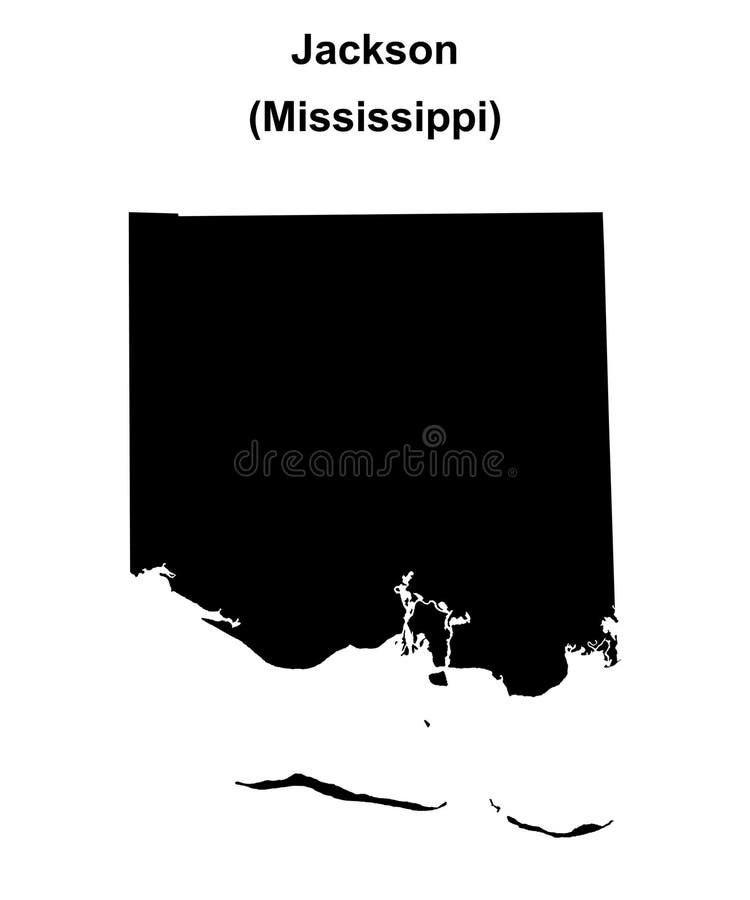 Jackson outline map stock vector. Illustration of icon - 357456882