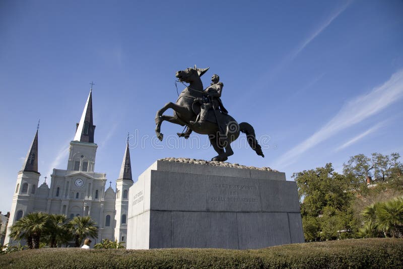 Foggy Night on Jackson Square Stock Image - Image of quarter, orleans ...