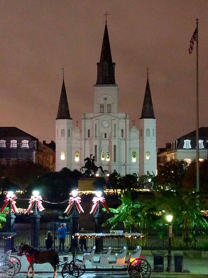 Jackson Square at Christmas Time Editorial Stock Image - Image of ...