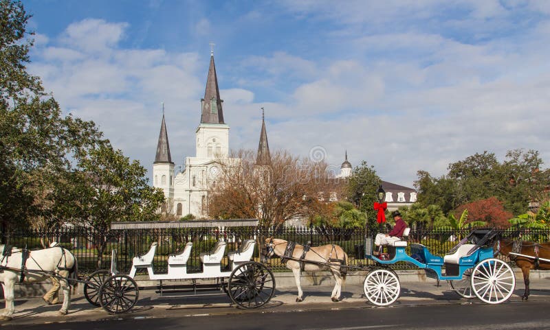 Jackson Square in New Orleans, LA Editorial Image - Image of ride ...