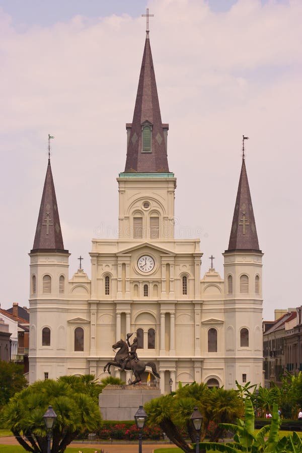 Jackson Square and St Louis Cathedral, New Orleans Stock Photo - Image ...
