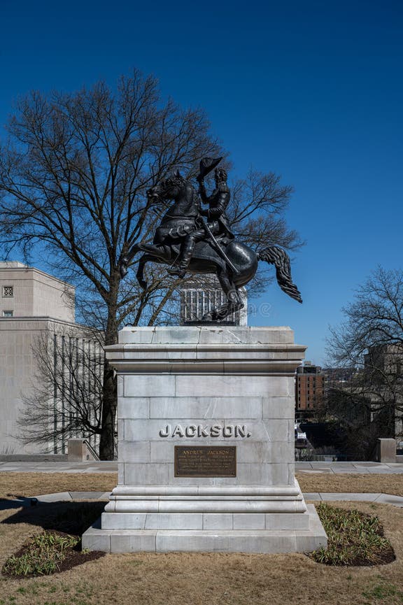 Jackson Statue in Tennessee Stock Photo - Image of history, american ...