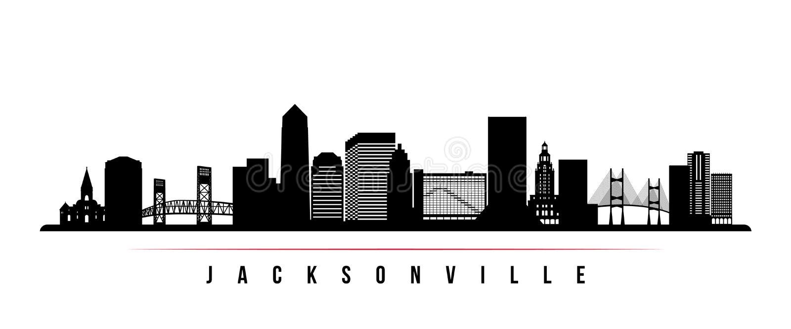 Jacksonville Skyline Silhouette. Stock Vector - Illustration of ... Jacksonville Skyline Silhouette. Stock Vector - Illustration of ...