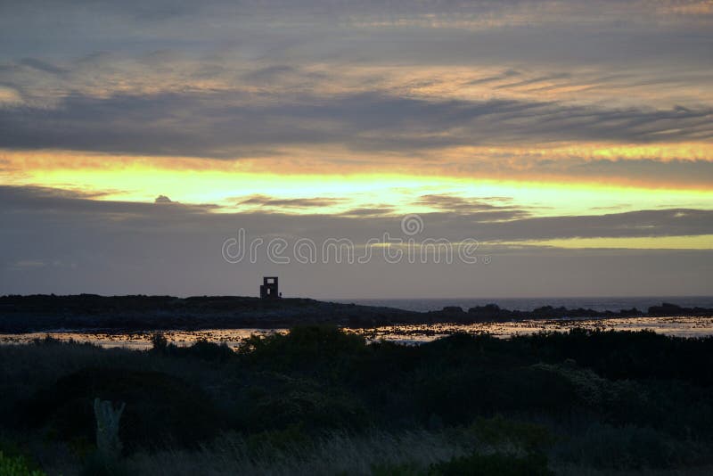 Jacobs Bay Sunset stock image. Image of west, tower, watch - 39781515