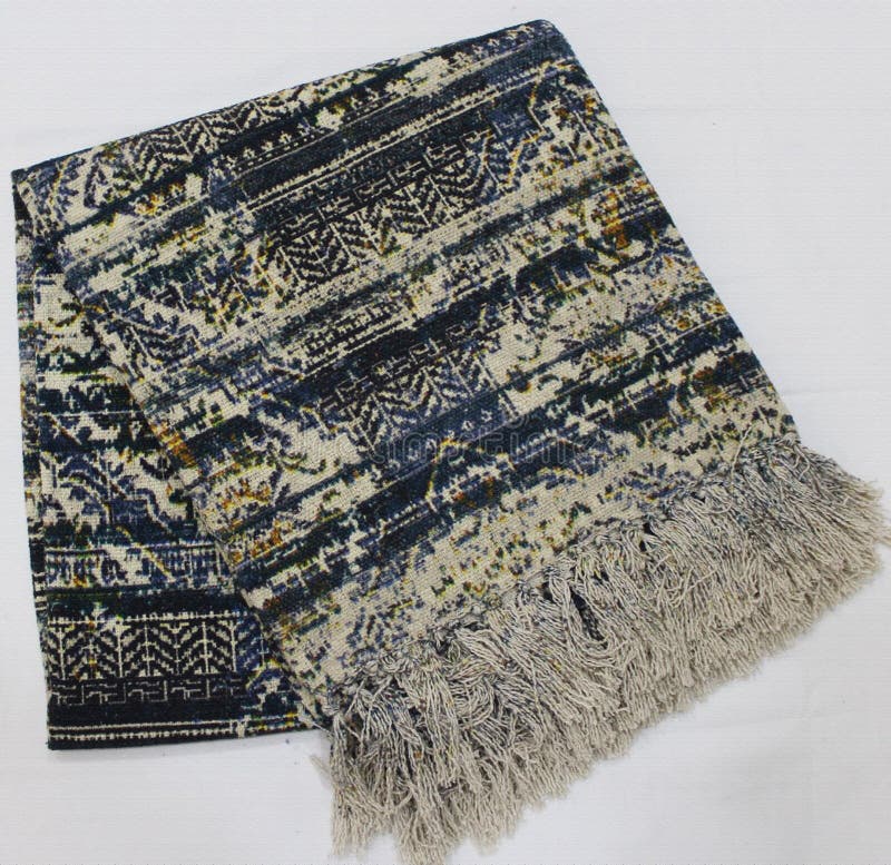 Jacquard and Woven Throw Blanket with High Resolution Stock Photo ...