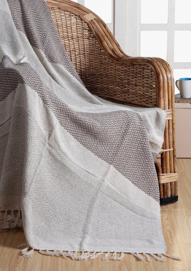 Jacquard and Woven Throw Blanket with High Resolution Stock Image ...