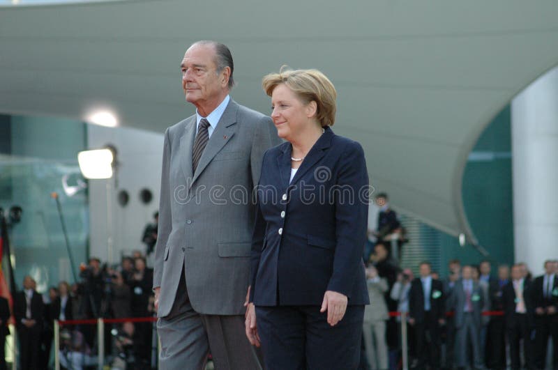Jacques Chirac, Angela Merkel Photo éditorial - Image du pouvez, france ...