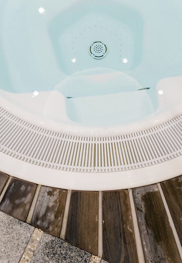 Jacuzzi with clear water stock image. Image of modern - 356306791