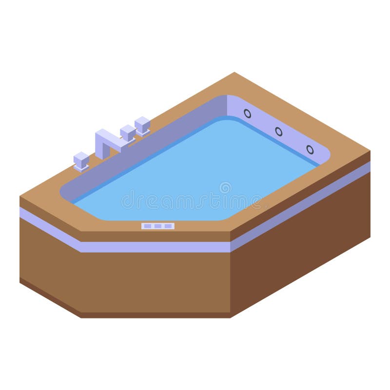 Jacuzzi Icon, Isometric Style Stock Vector - Illustration of leisure ...