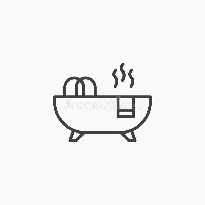 Jacuzziline in Thin Line Black Color. Flat Simple Vector Symbols Illustration Stock Vector ...