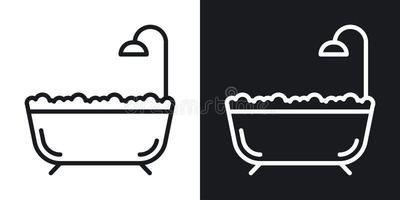 Jacuzziline in Thin Line Black Color. Flat Simple Vector Symbols ...