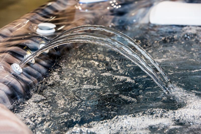 Jacuzzi Jet of Blue Water with Bubbles Stock Photo - Image of drink ...