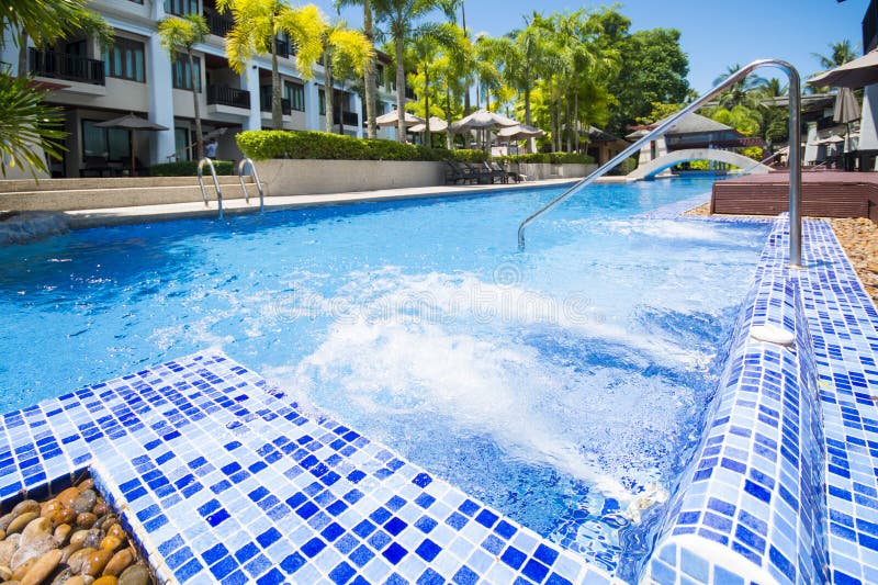 Jacuzzi at the Pool Relaxing Corner Stock Photo - Image of swim, pool ...