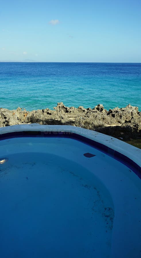 Jacuzzi Near The Swimming Pool Stock Photo - Image of relaxation ...