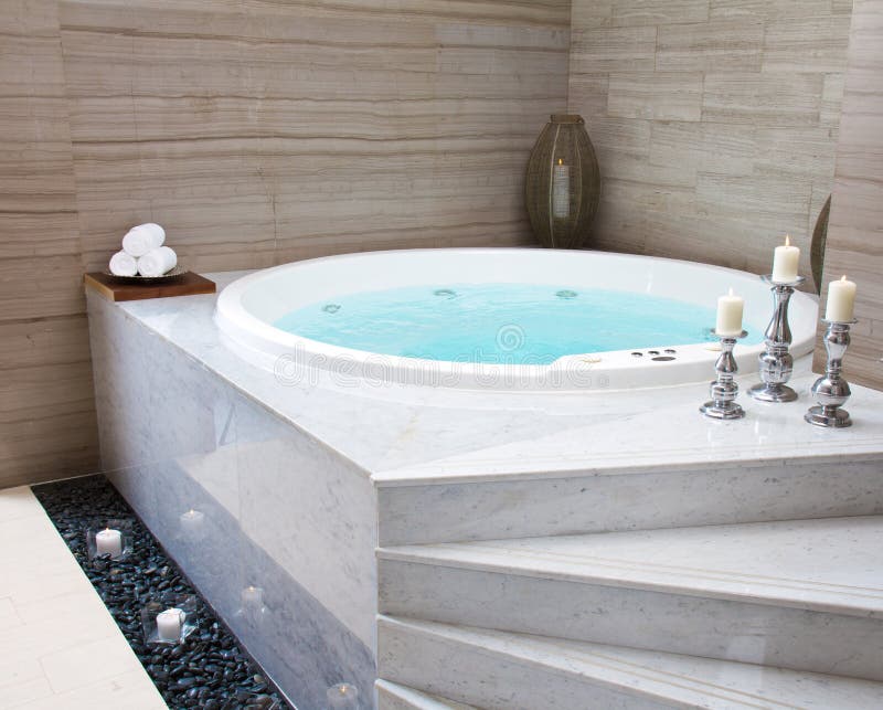 Jacuzzi Inside a Hotel Room Stock Image - Image of resort, luxury: 5554435
