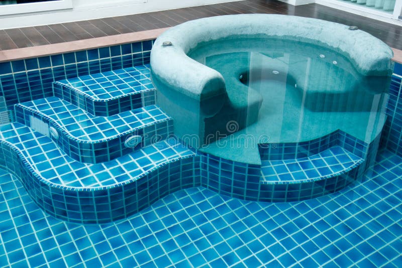 Jacuzzi in the Swimming Pool Stock Image - Image of water, lifestyle ...