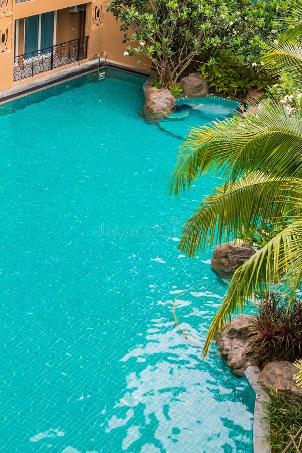 Jacuzzi in the Swimming Pool. Stock Image - Image of back, lifestyle ...