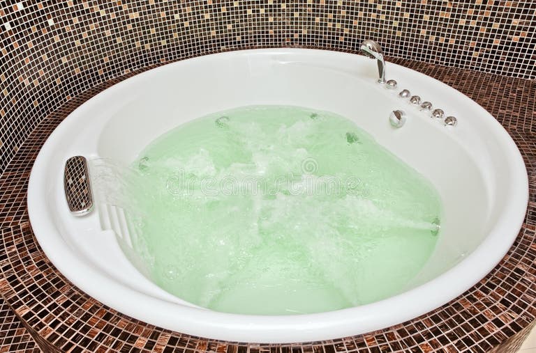 Jacuzzi with Swirling Water and Mosaic Stock Image - Image of ceramics ...