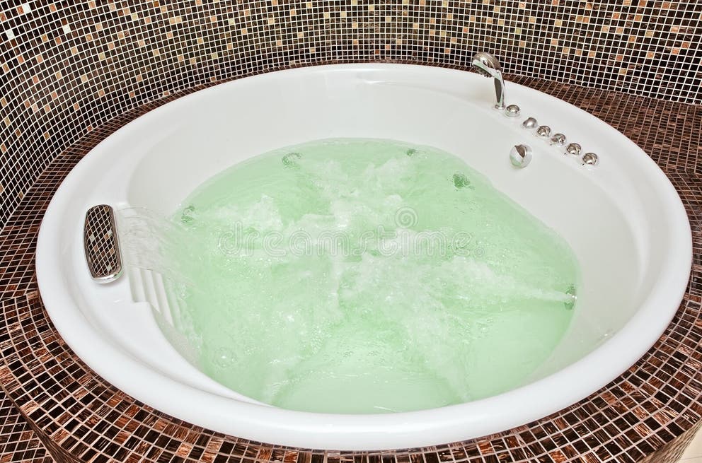 Jacuzzi with Swirling Water and Mosaic Stock Image - Image of ceramics ...