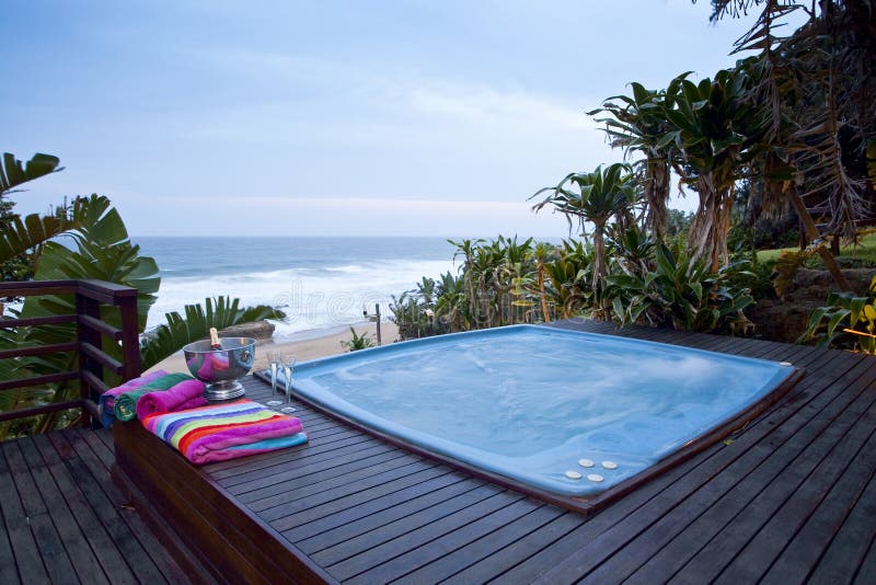 Modern spa jacuzzi stock photo. Image of blue, success - 10640172