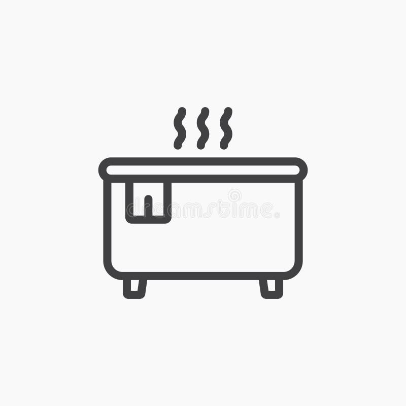 Jacuzziline in Thin Line Black Color. Flat Simple Vector Symbols ...