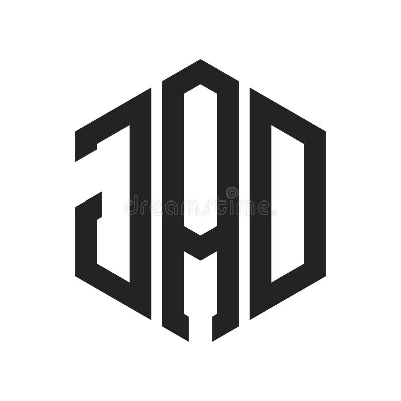 JAD Logo Design. Initial Letter JAD Monogram Logo Using Hexagon Shape ...