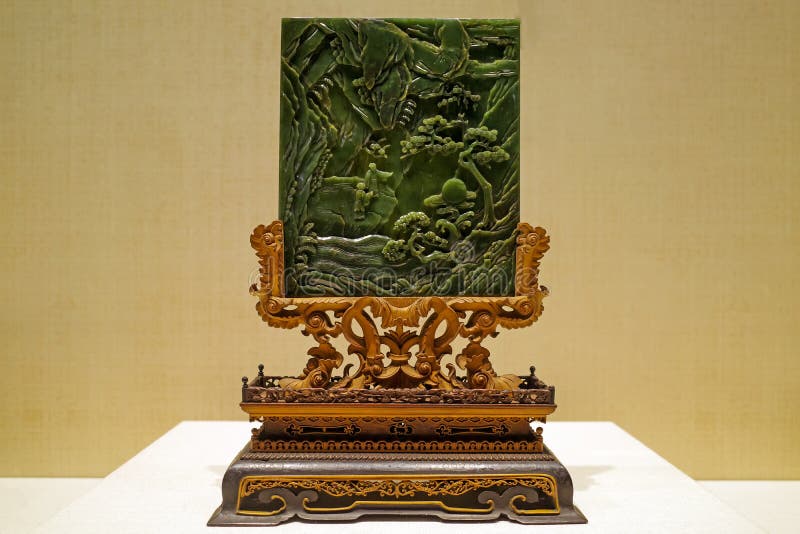 Jade artwork of china editorial stock photo. Image of painting - 258753963
