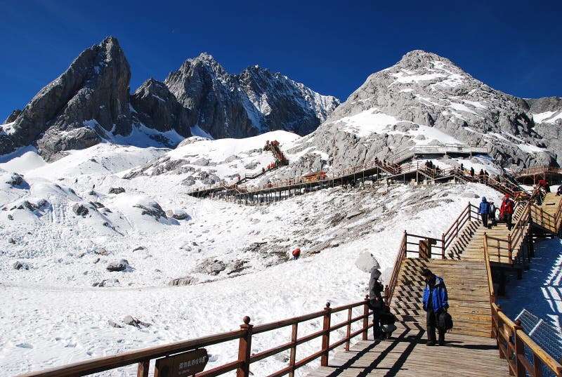 Jade Dragon Snow Mountain, Lijiang China Stock Photo - Image of ...